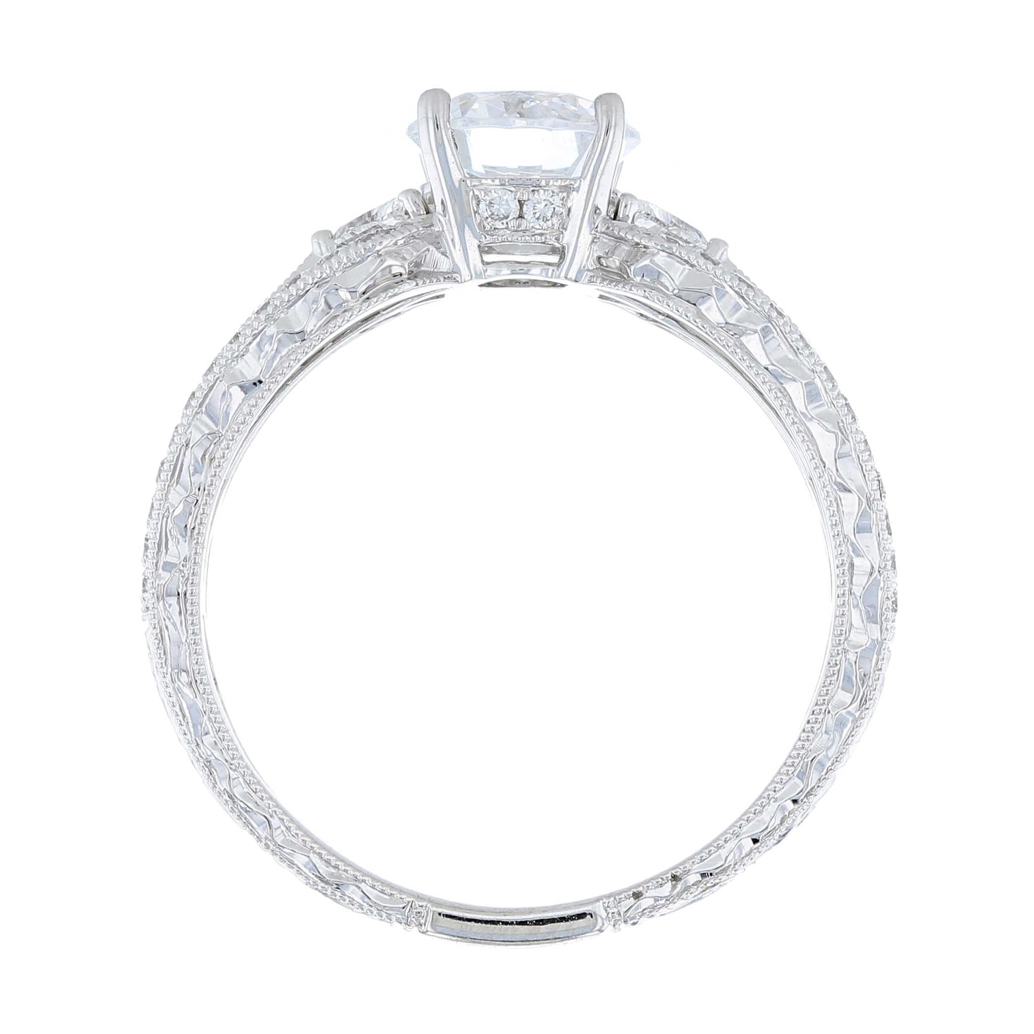 Triple Split Shank Diamond Engagement Ring | Fox Fine Jewelry