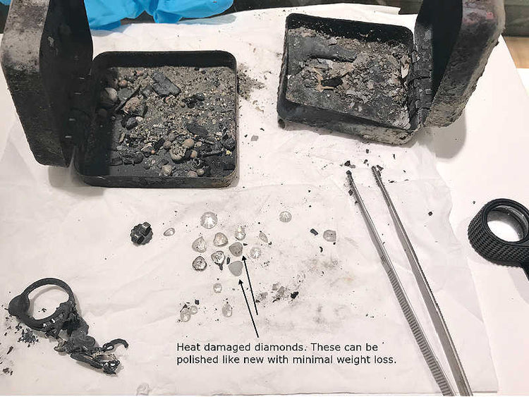 How to find jewelry that burned in a house fire