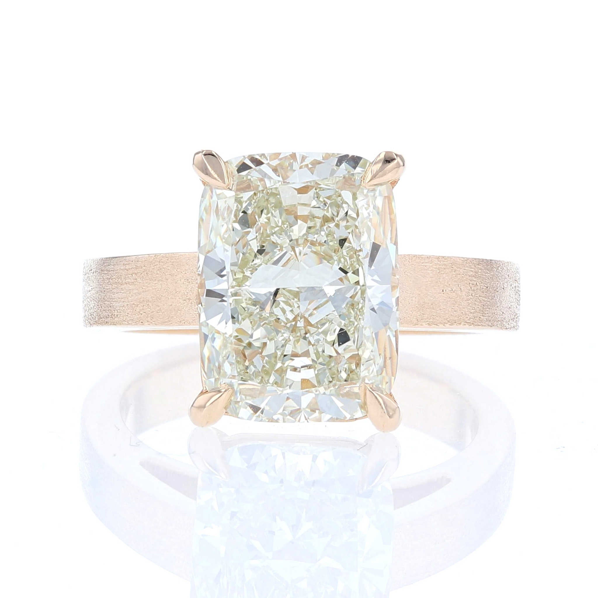 Elongated Cushion Diamond Solitaire Ring | Fox Fine Jewelry