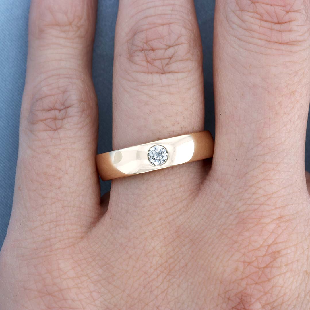 Flush Set Diamond Band